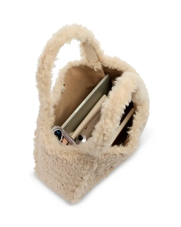 Stella McCartney Logo Faux Shearling Tote