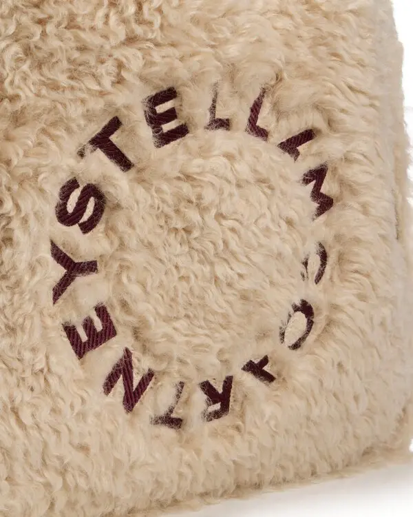 Stella McCartney Logo Faux Shearling Tote