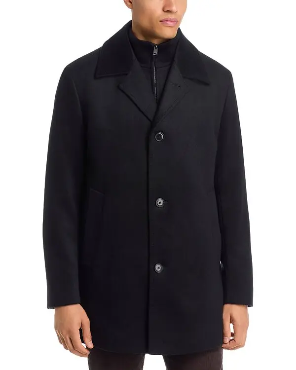 BOSS Clark Wool & Cashmere 3-in-1 Carcoat With Removable Vest
