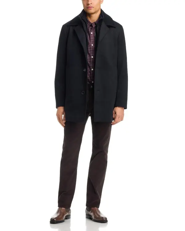 BOSS Clark Wool & Cashmere 3-in-1 Carcoat With Removable Vest