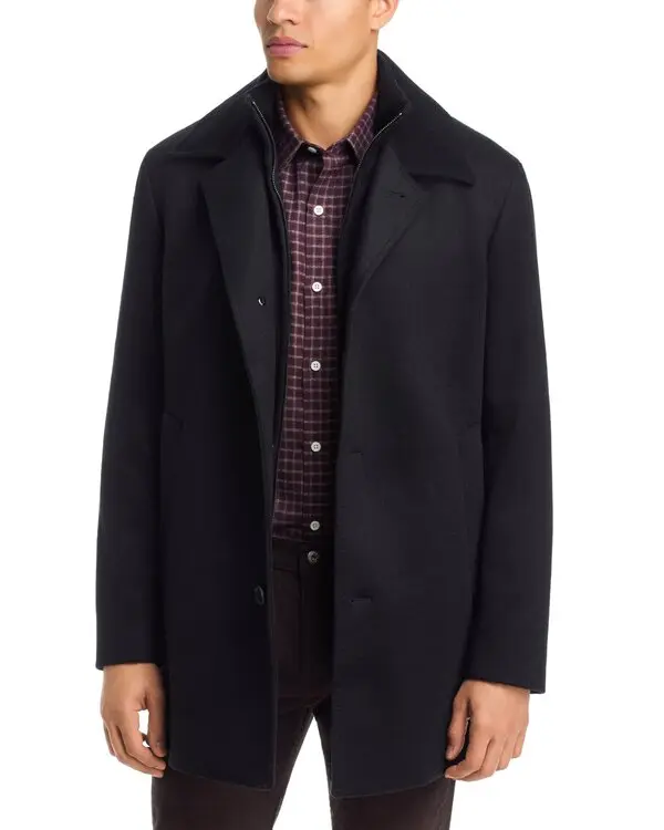 BOSS Clark Wool & Cashmere 3-in-1 Carcoat With Removable Vest