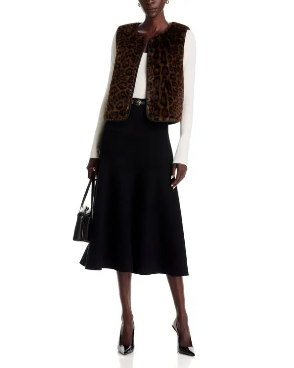 Echo Animal Hillside Faux Fur Vest - Deep Olive
