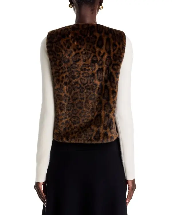 Echo Animal Hillside Faux Fur Vest - Deep Olive