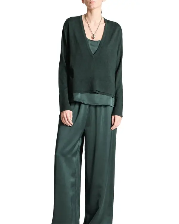 SAINT ART Jade Wool V Neck Sweater
