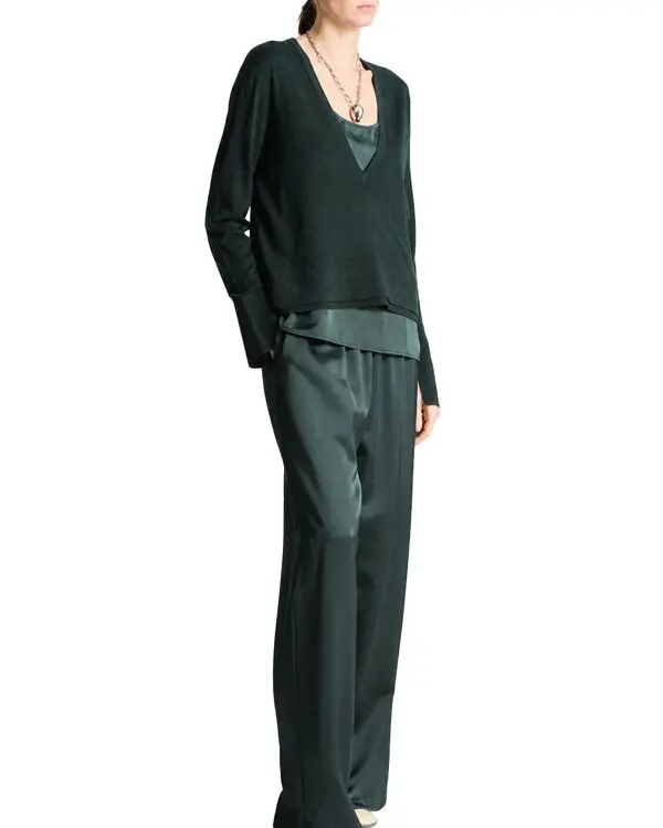 SAINT ART Jade Wool V Neck Sweater