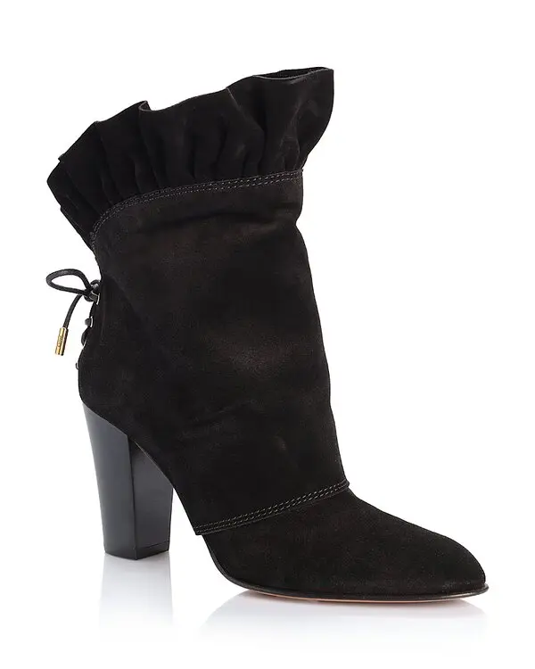 Chloé Anouk Suede Ankle Boots - Black