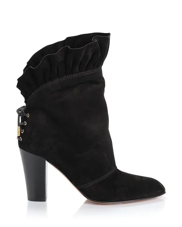 Chloé Anouk Suede Ankle Boots - Black