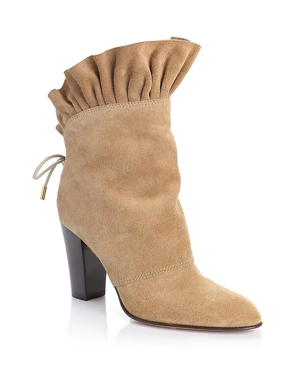 Chloé Anouk Suede Ankle Boots - Pottery Grey