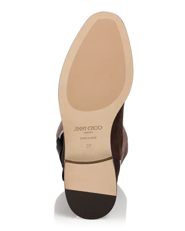 JIMMY CHOO Lawton Tall Boots - Chocolate