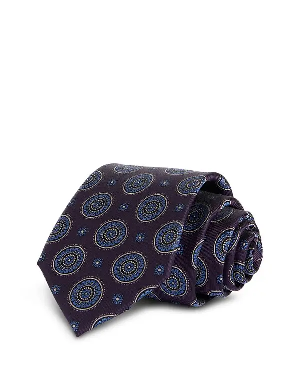 Bloomingdale'S Silk Classic Floral Medallion Tie Exclusive - Purple