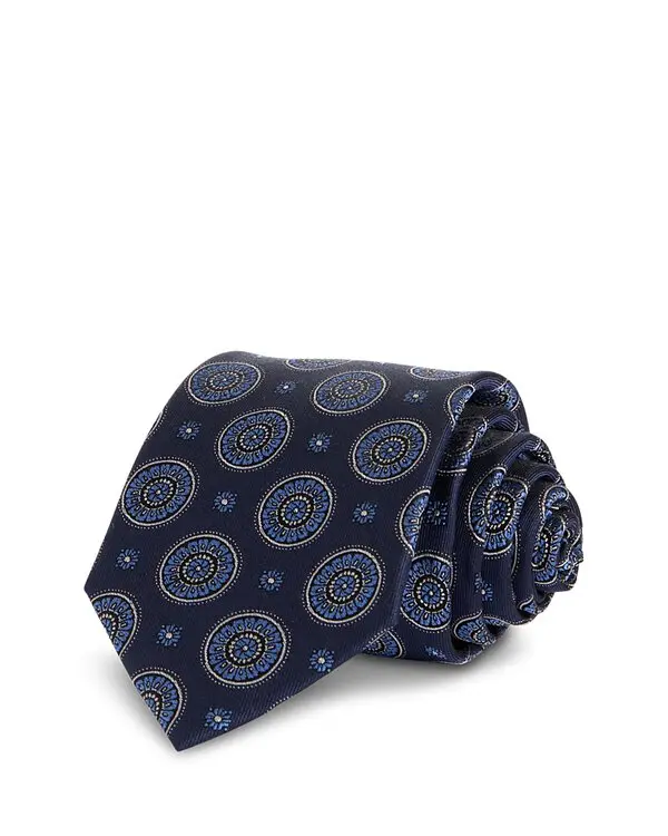 Bloomingdale'S Silk Classic Floral Medallion Tie Exclusive - Navy