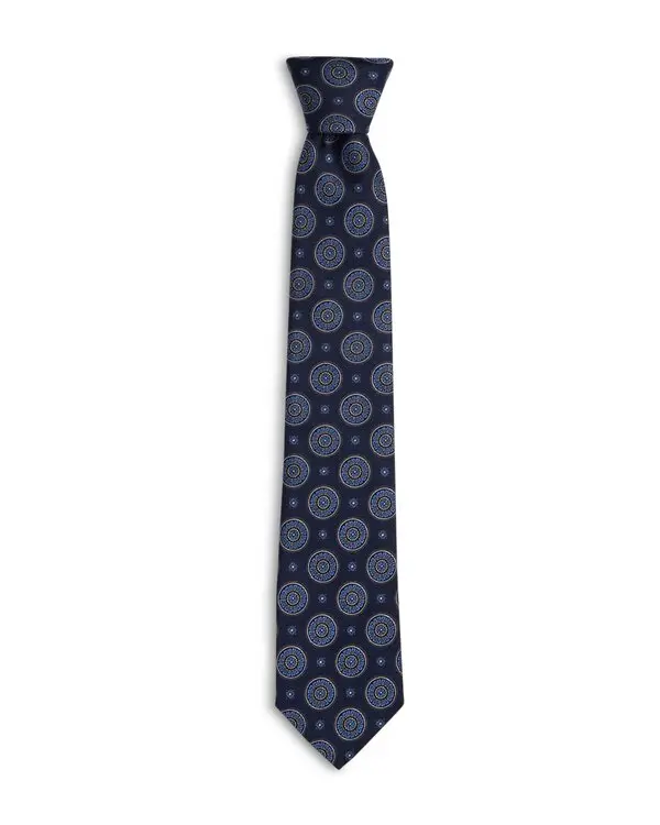 Bloomingdale'S Silk Classic Floral Medallion Tie Exclusive - Navy