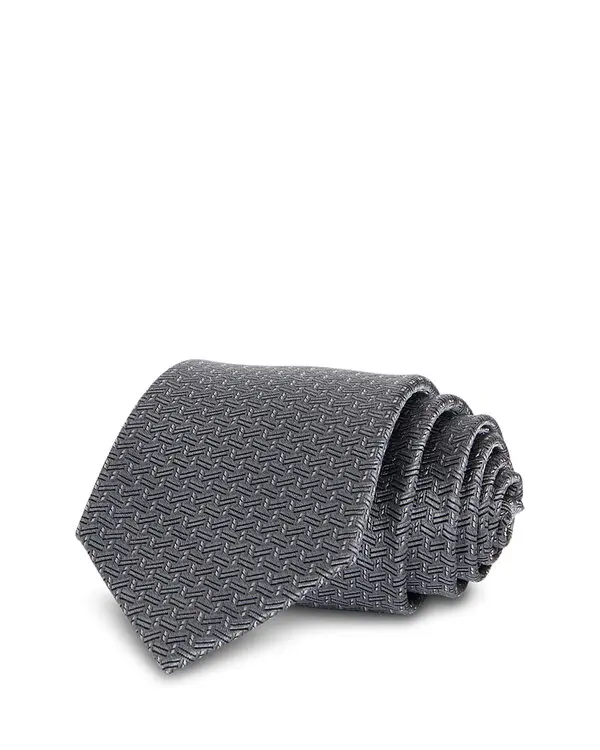 Bloomingdale'S Silk Classic Weave Tie Exclusive - Grey