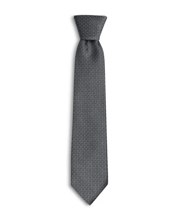 Bloomingdale'S Silk Classic Weave Tie Exclusive - Grey