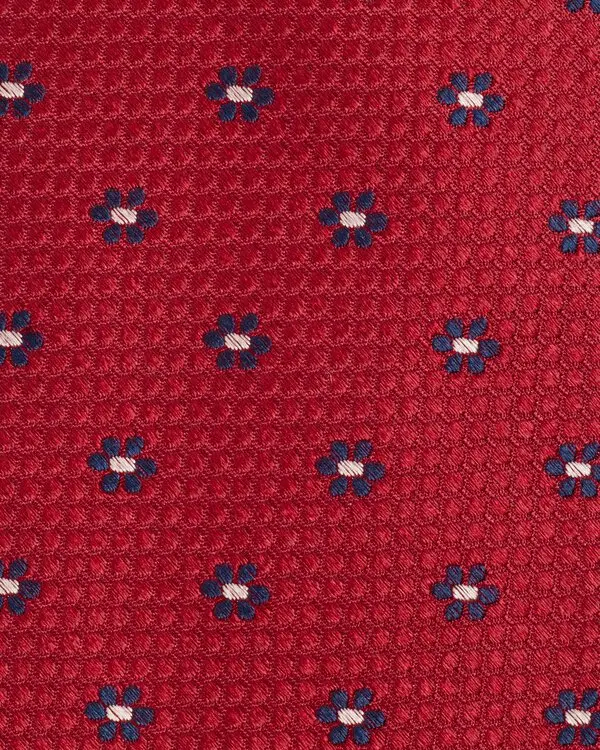 Bloomingdale'S Silk Classic Flower Tie Exclusive - Red Navy