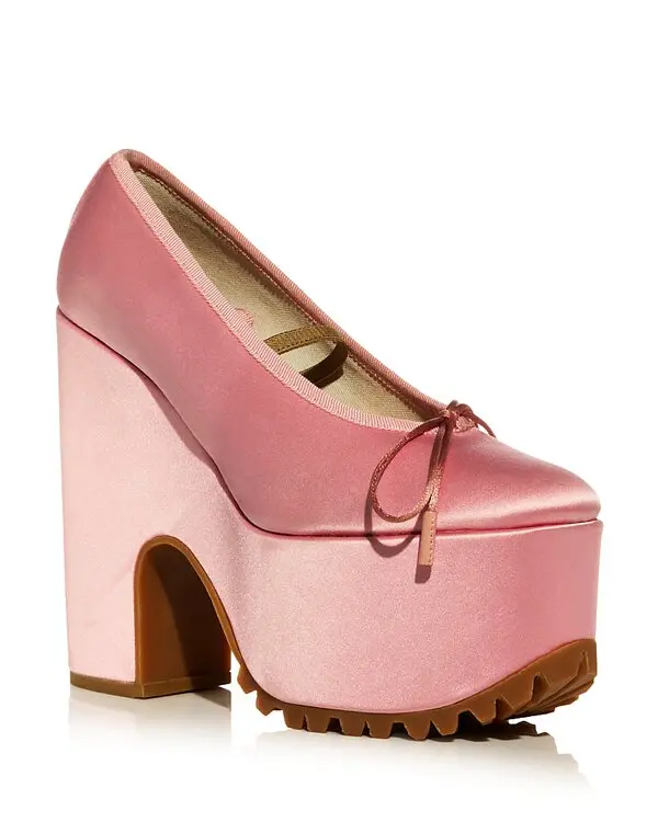 Moschino Silk Blend Bow Pumps