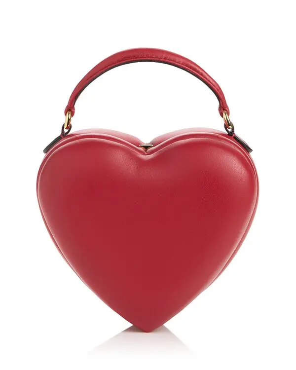 Moschino Heart Leather Top Handle Bag