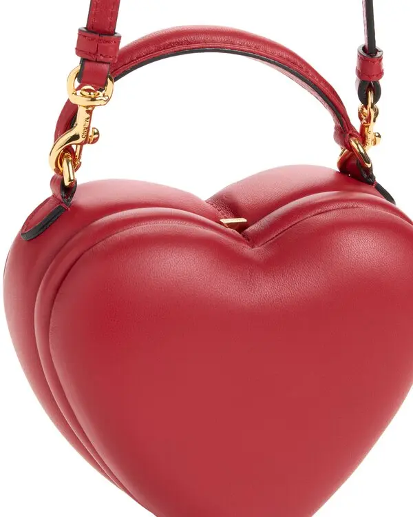 Moschino Heart Leather Top Handle Bag
