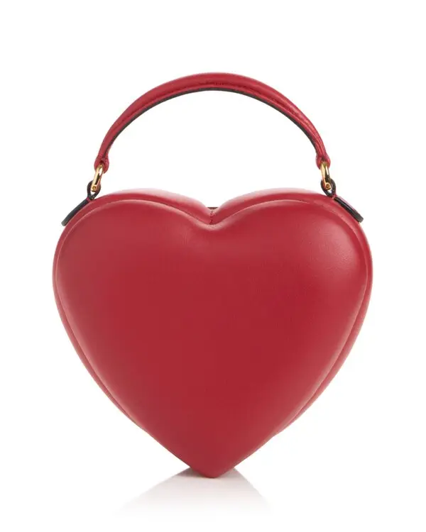 Moschino Heart Leather Top Handle Bag