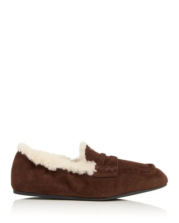 Miu Miu Shearling Penny Loafers