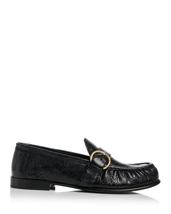 Miu Miu Logo Mocassin Loafers