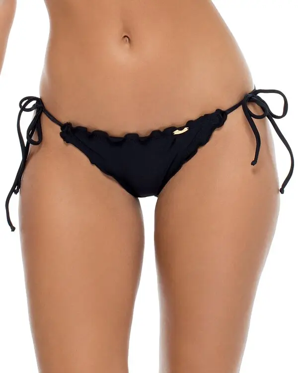 Luli Fama Buena Wavy Brazilian Bikini Bottom - Black