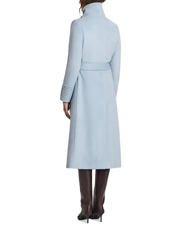 Sentaler Alpaca & Wool Funnel Collar Wrap Coat