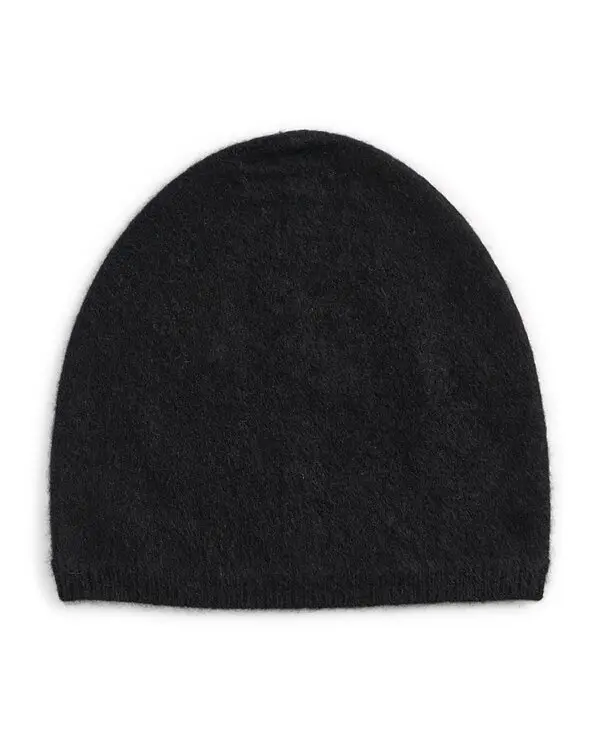 Aqua Brushed Cashmere Slouch Beanie Exclusive - Black
