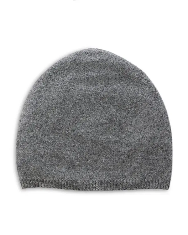 Aqua Brushed Cashmere Slouch Beanie Exclusive - Heather Grey