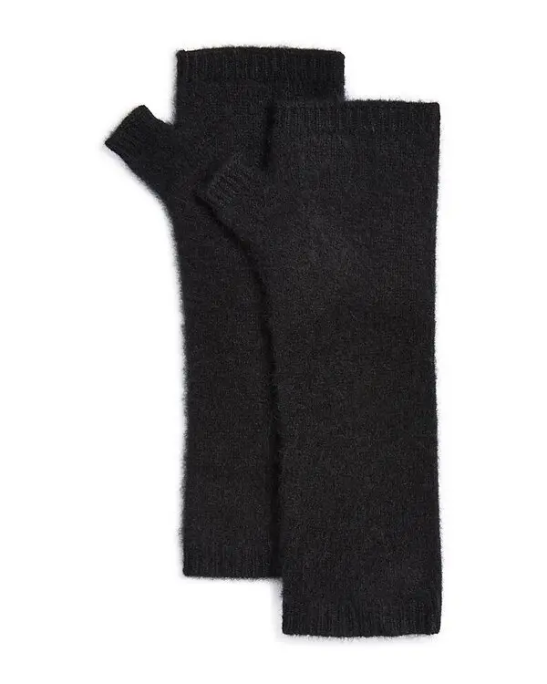 Aqua Brushed Cashmere Arm Warmers Exclusive - Black