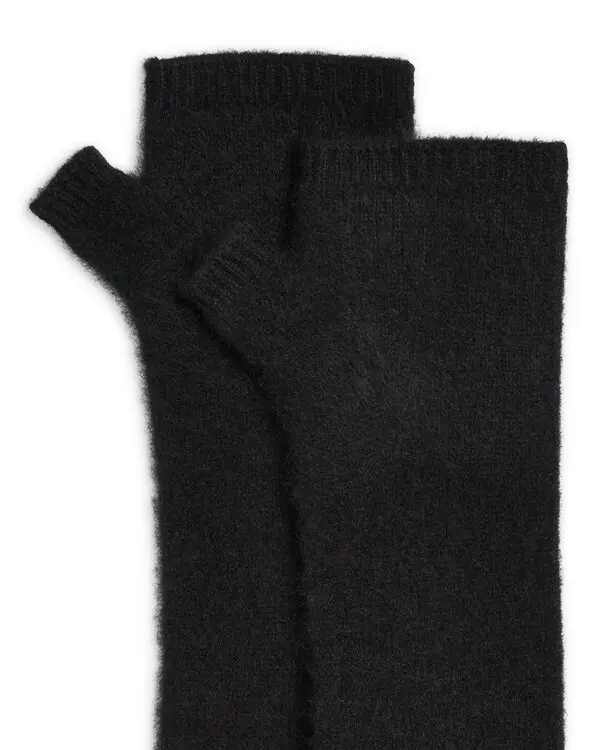 Aqua Brushed Cashmere Arm Warmers Exclusive - Black
