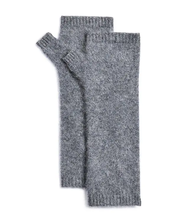 Aqua Brushed Cashmere Arm Warmers Exclusive - Grey