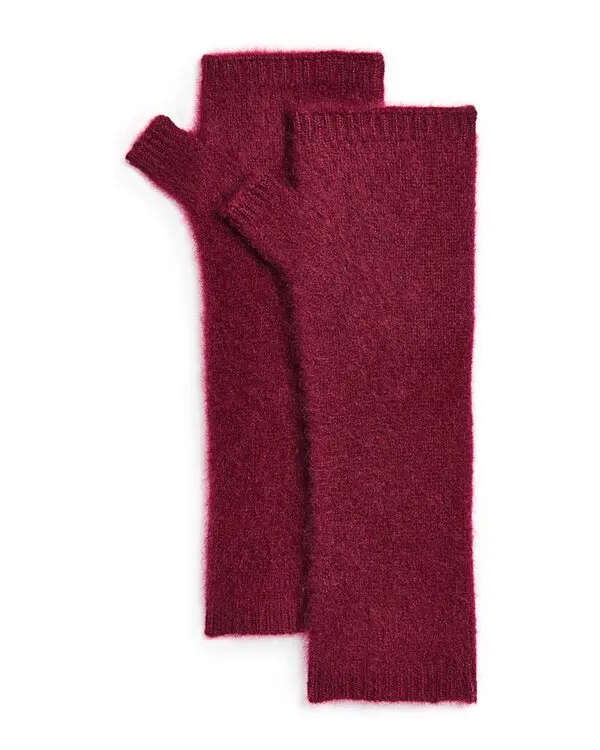 Aqua Brushed Cashmere Arm Warmers Exclusive - Red