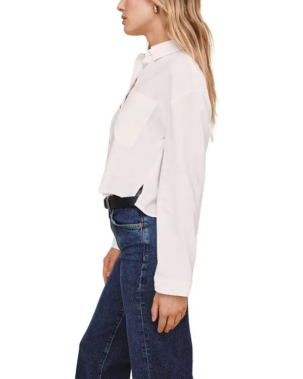 Bella Dahl Cropped Patch Pocket Shirt