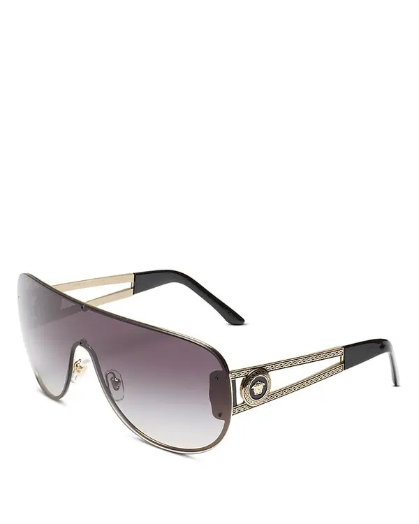 Versace Shield Sunglasses, 135mm - Grey Gradient