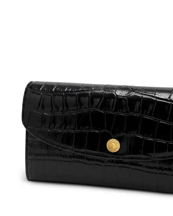 Veronica Beard Croc Embossed Leather Crossbody