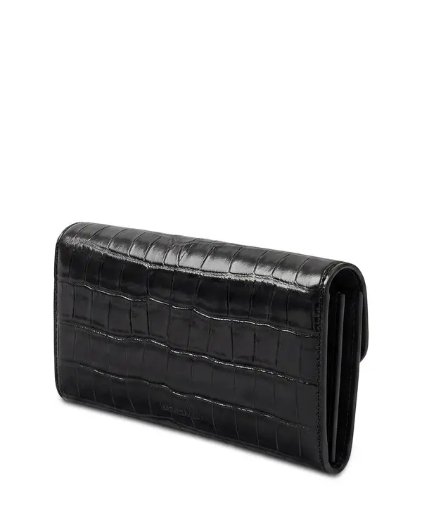 Veronica Beard Croc Embossed Leather Crossbody