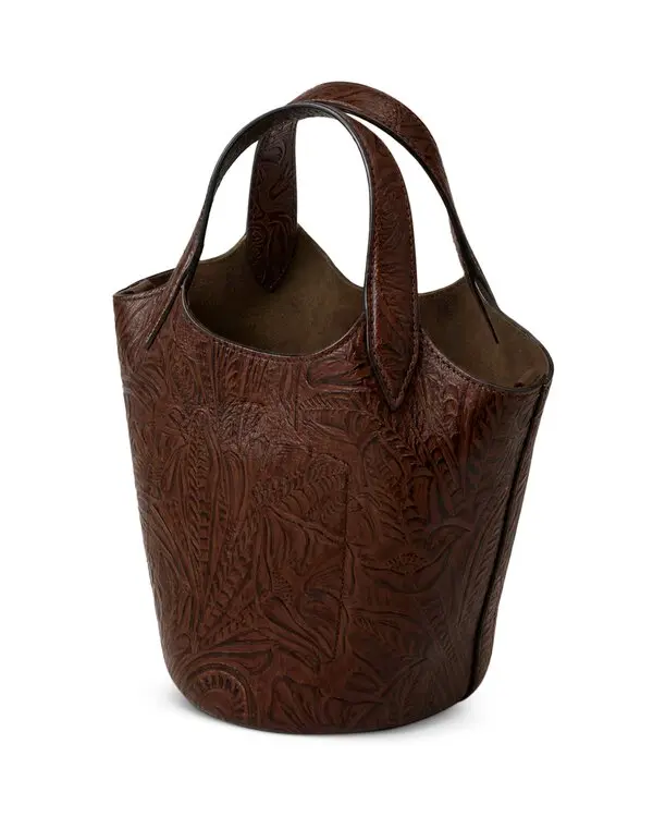 Veronica Beard Tooled Anchor Leather Crossbody