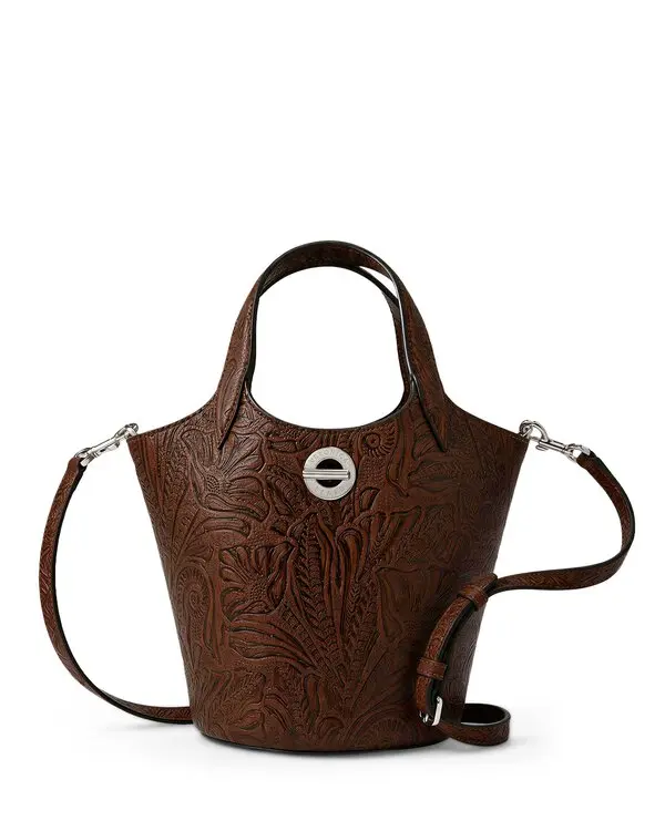 Veronica Beard Tooled Anchor Leather Crossbody
