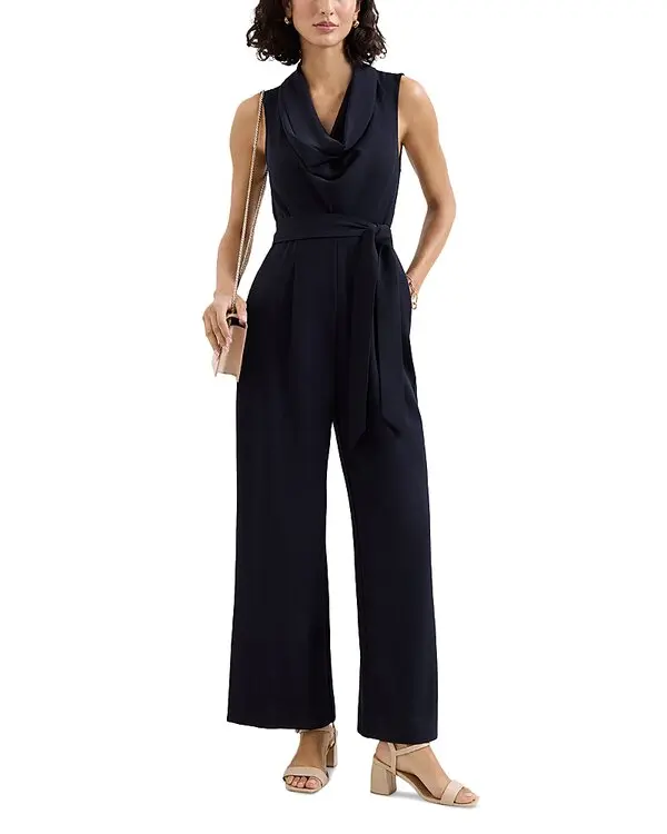 PHASE EIGHT Petite Emry Cowl Neck Belted Jumpsuit