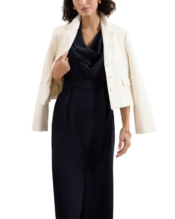 PHASE EIGHT Petite Emry Cowl Neck Belted Jumpsuit