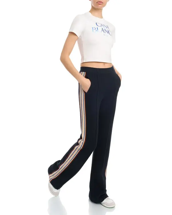 Casablanca Cafe Stripe Knit Track Pants