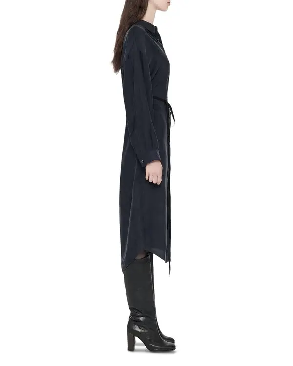 ALLSAINTS Yurra Tie Waist Shirt Dress