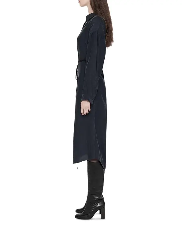 ALLSAINTS Yurra Tie Waist Shirt Dress