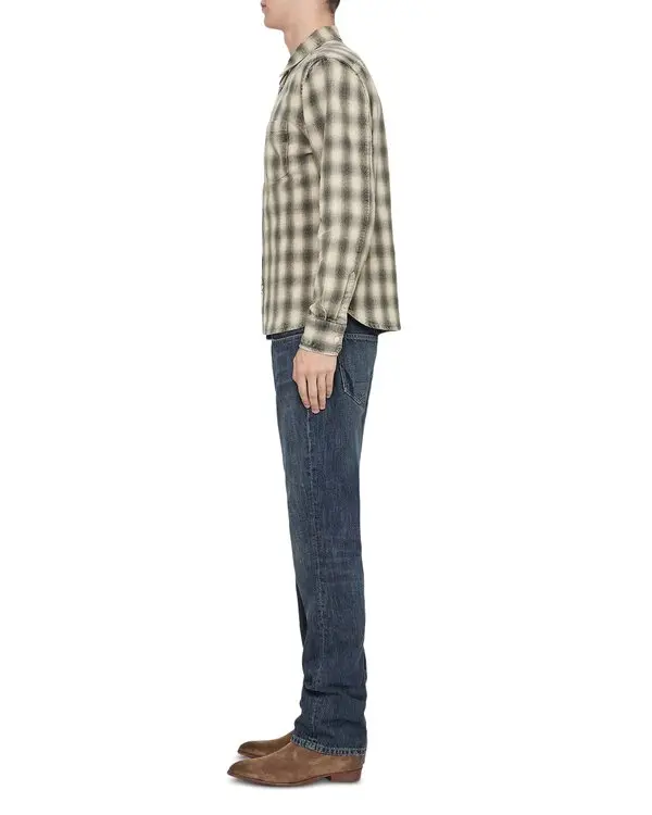 ALLSAINTS Bower Cotton Relaxed Check Shirt - Cloud Grey