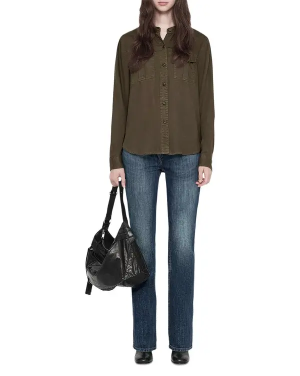 ALLSAINTS Tess Long Sleeve Military Shirt