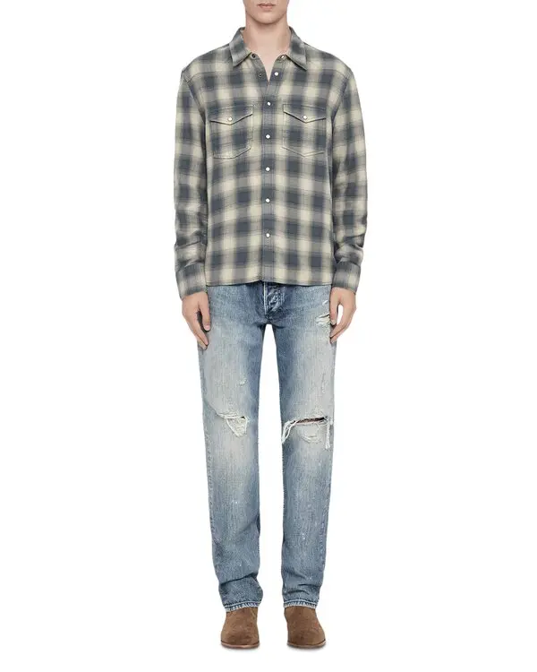 ALLSAINTS Brook Cotton Plaid Pocket Shirt