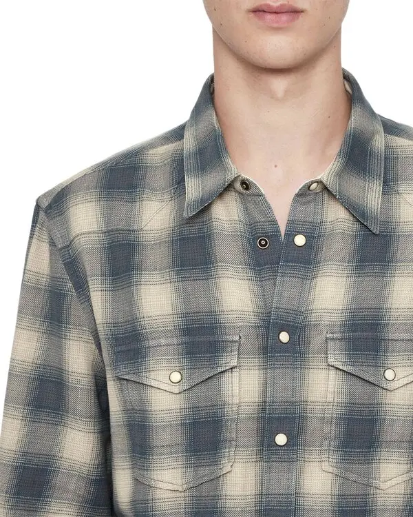 ALLSAINTS Brook Cotton Plaid Pocket Shirt
