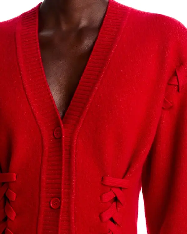Simone Rocha Merino Wool Blend Sculpted Corset Cardigan