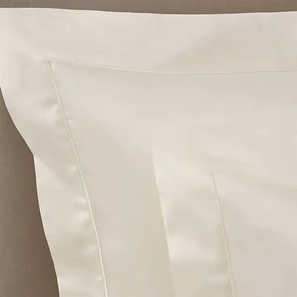 CELSO DE LEMOS Bourdon Sateen Sham Set, King - Ivory